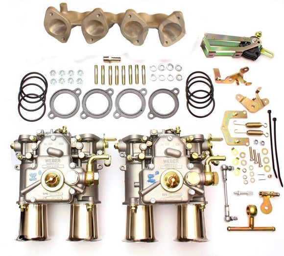 VW GOLF 1.6 / 1.8 8V 2 X 45 DCOE Weber Carb Carburettor Kit - Disty Ltd