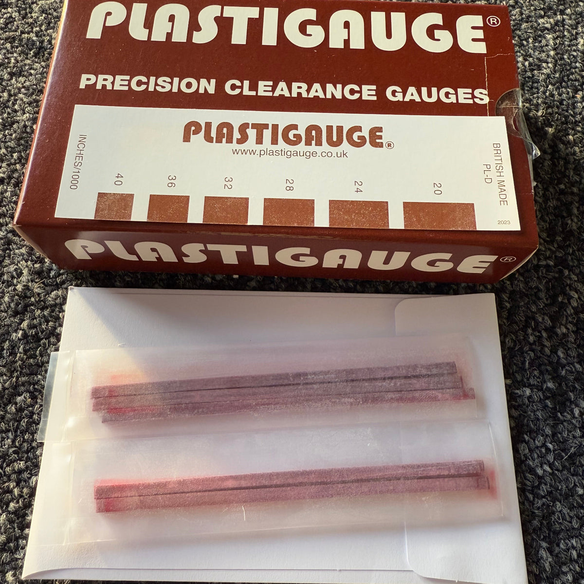 Engine Big End Main Bearing Plastigauge 0.020 - 0.040 inch Clearance S ...