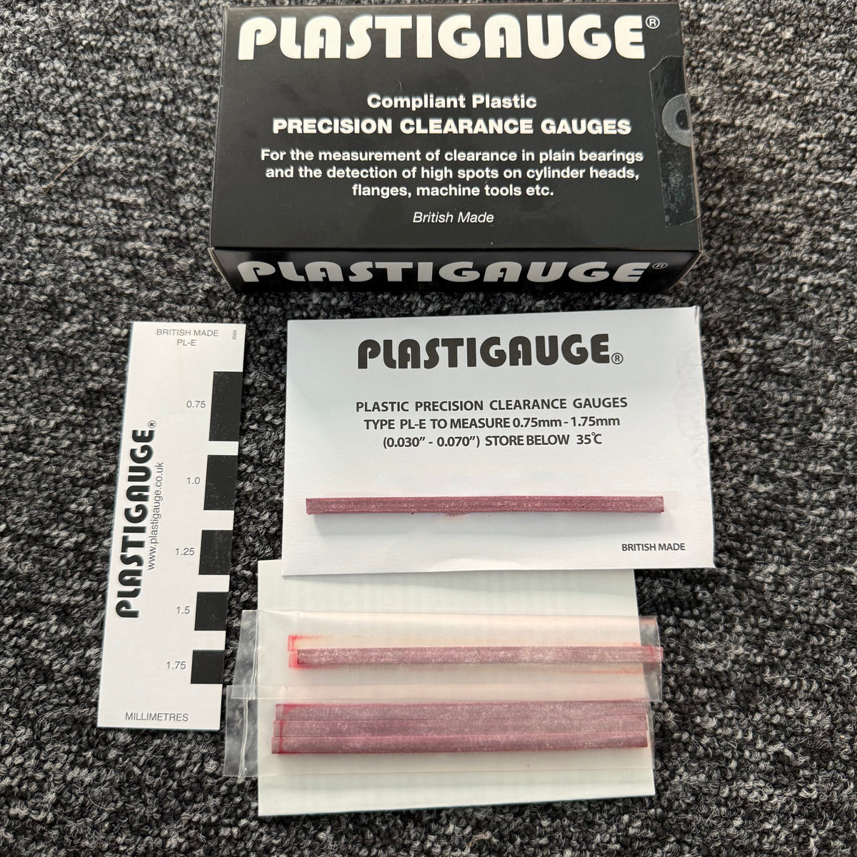 Plastigauge 0.75 - 1.75 mm Clearance Strip BLACK - Disty Ltd