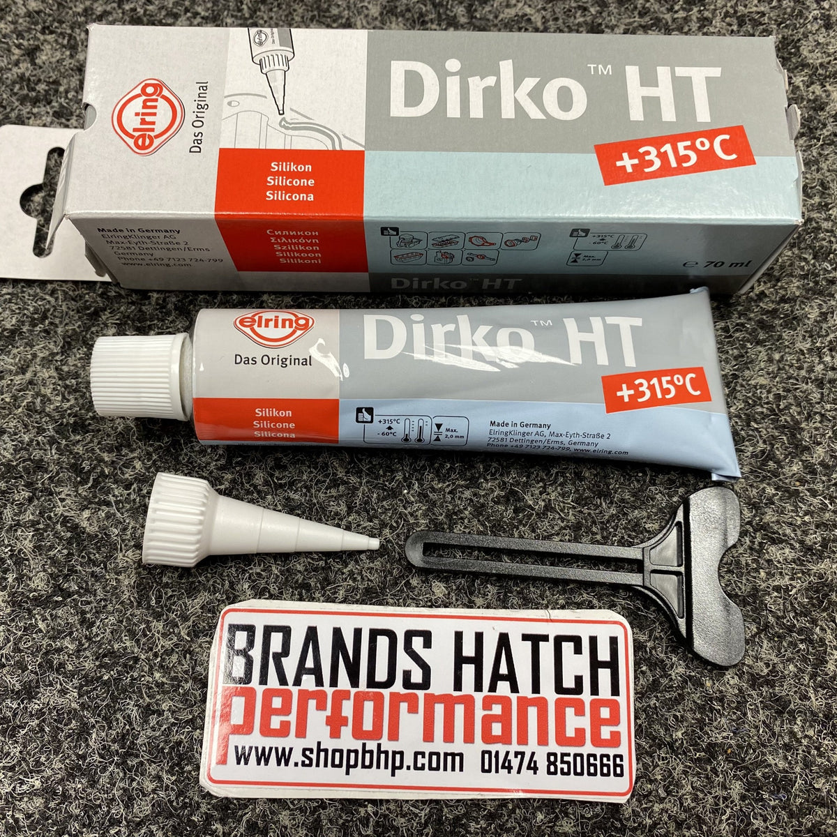 Elring Dirko HT GREY -60C to 315C 70ml Silicone Sealant - Gasket Seale ...